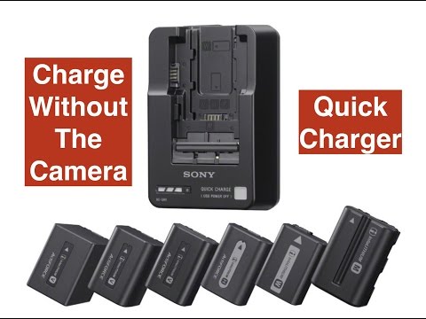 Charge your Sony batteries without the camcorder, Sony BC-QM1 battery charger