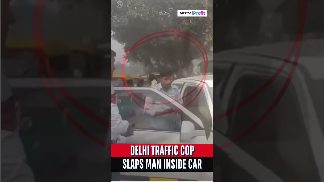 Delhi Traffic Police Officer Beats Man Inside Car, Video Goes Viral