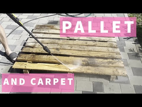 The worlds most satisfying cleaning of a wooden pallet!