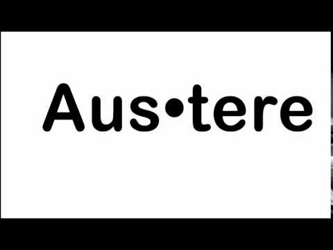 Austere Word Pronunciation