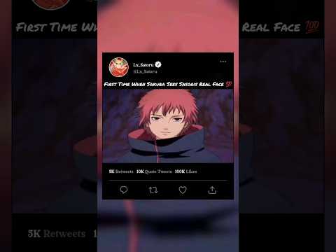 When Sakura Sees Sasoris Real Face 💯#naruto #shorts #sakura #sasori