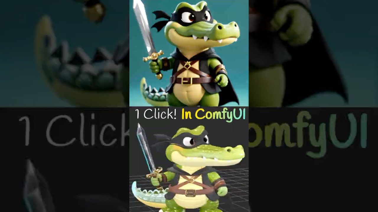 Generating a 3D model in Comfy UI is easier than you think! 🪄 Just follow these 3 steps