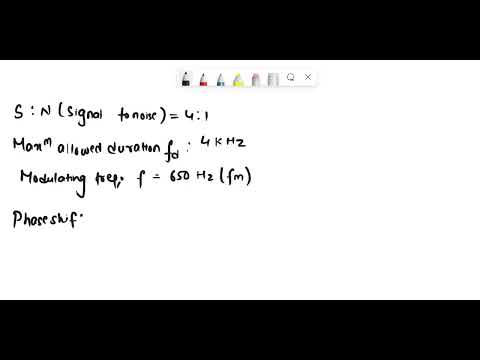 The signal-to-noise ratio in an FM system is 4:1. The maximum allowed deviation is 4 kHz. How much …