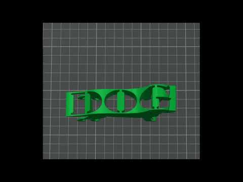 DOG 3D text flip labrador anamorphosis by KillroiM - Thingiverse