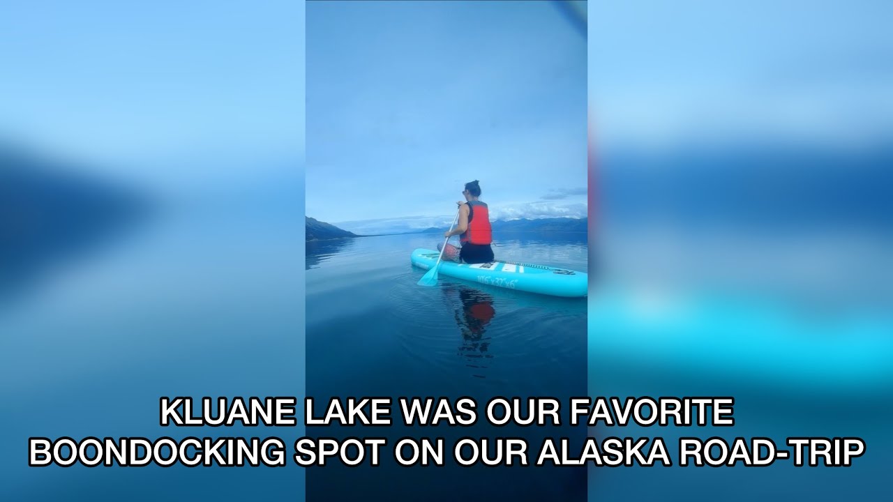Boondocking at Kluane Lake and Kluane National Park. It was our favorite spot on the Alaska Highway.