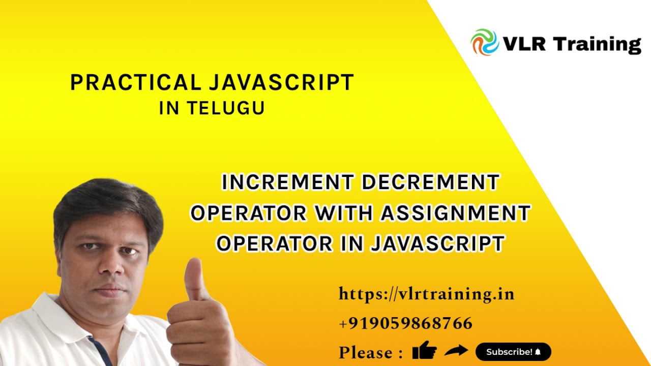 Javascript assignment operator 21 | Practical JavaScript Training Telugu | JavaScript Tutorial