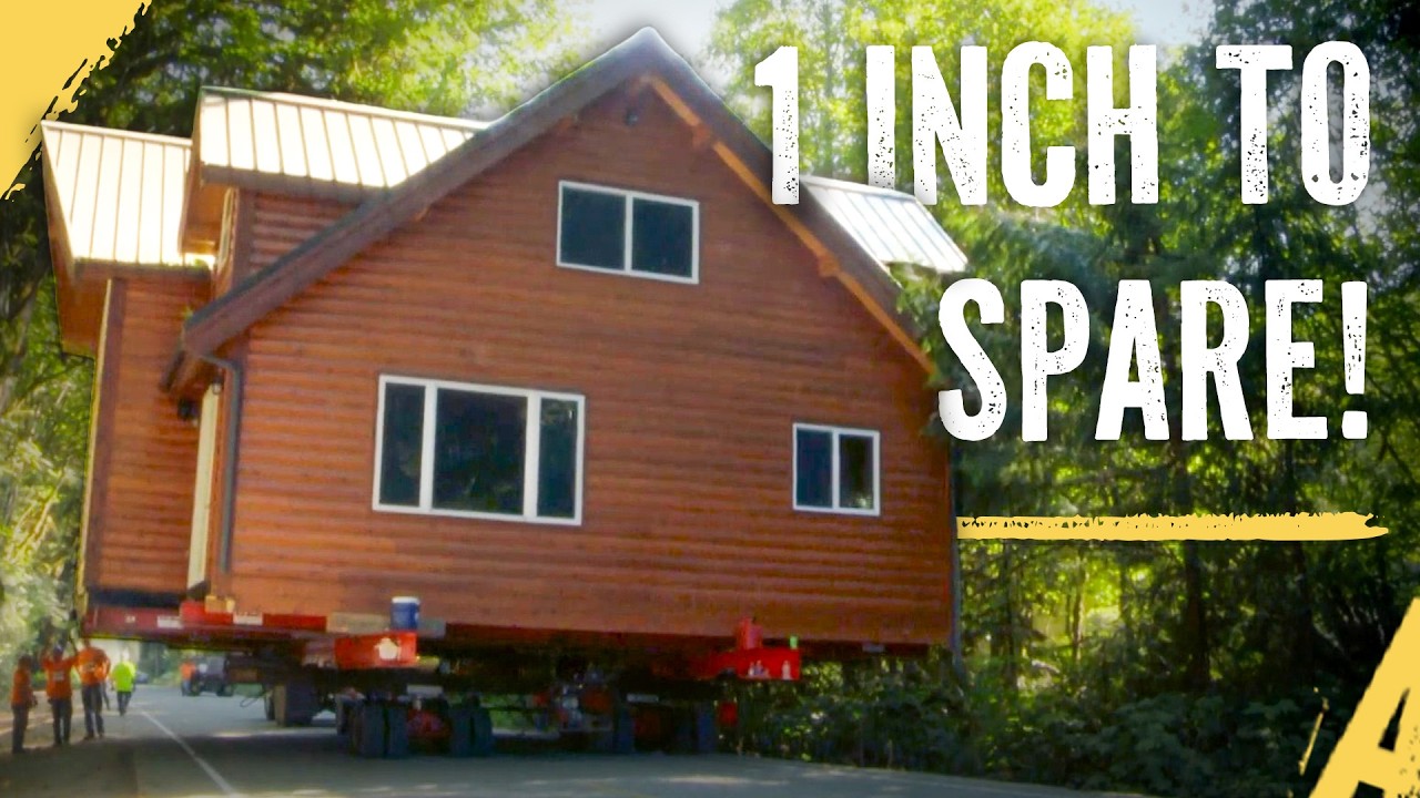 Watch This 3-Story Cabin Squeeze Through a Tiny Forest Trail! | Massive Moves