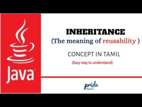 Java Programming | Inheritance| meaning of reusability for Tamil