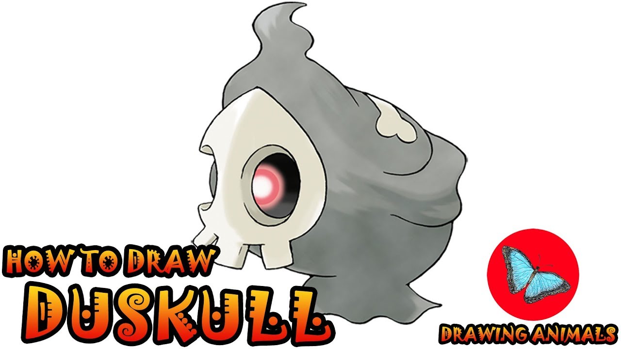 How To Draw Duskull Pokemon | Coloring and Drawing For Kids