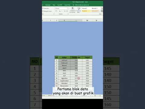 Cara membuat grafik garis di excel #excel #tipsexcel