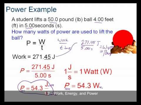 Work Energy Power
