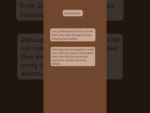 Elicit meaning | Elicit pronunciation and example sentences