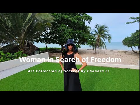 Art Scarf "WOMAN IN SEARCH OF FREEDOM"
