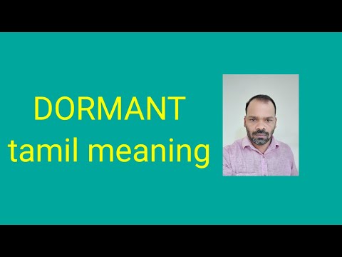 DORMANT tamil meaning/sasikumar