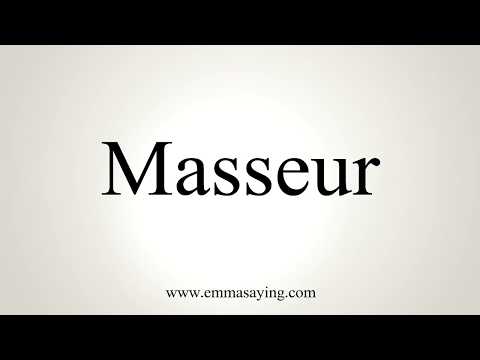 How To Pronounce Masseur