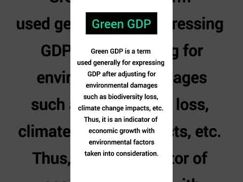 What is Green GDP ? #greengdp #gdp #environment #biodiversity #economics
