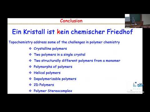Topochemistry for solving challenges in polymer synthesis by Prof. Kana Sureshan