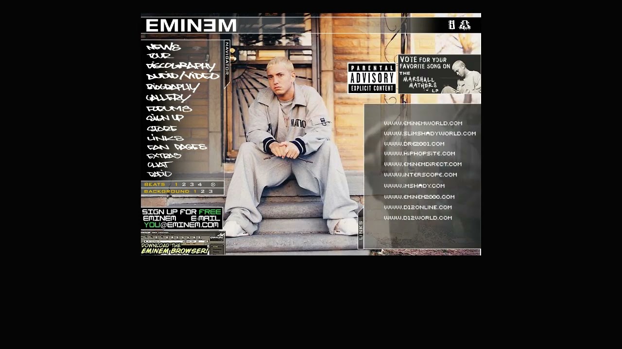 Eminem flash website in 2000
