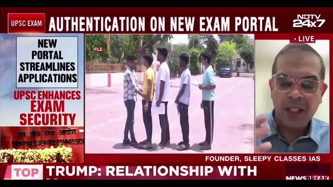 NDTV interviewed me on Reforms made by UPSC (Aadhar based authentication and AI enabled cameras)