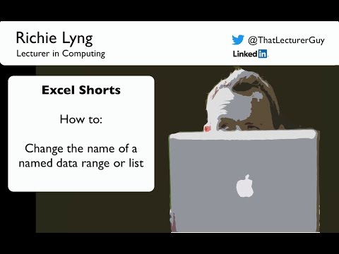 Excel: How to change or delete Named Data / a Named List in Excel 2010/2013/2016