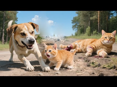 Little Kitten’s Brave Journey to Save His Injured Mom – A Heart-Touching Story