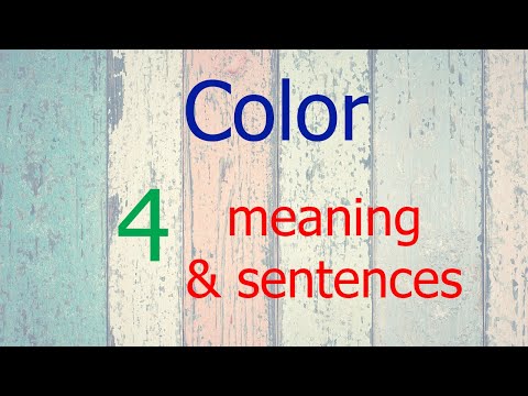 Color meaning in Urdu |4 meaning of Color in Urdu Hindi with Examples translation