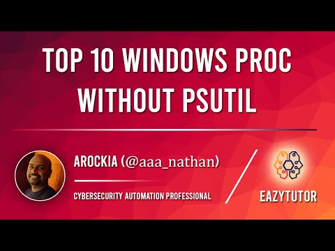 #python #pythontutorials Top 10 processes without psutil in Python