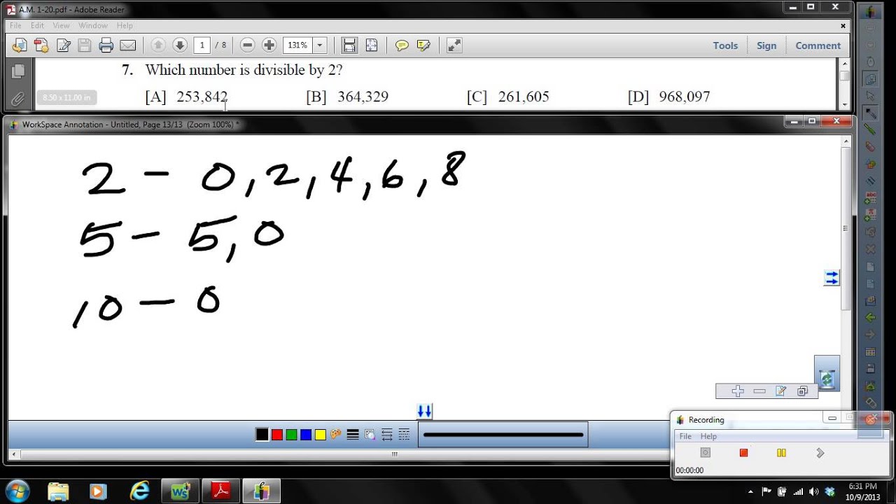 Objective 10   Apply divisibility rules for 2, 5, 10