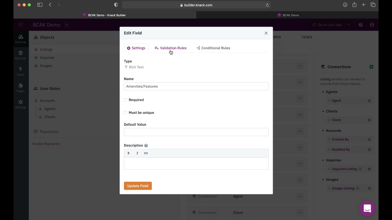 In-App Notifications for Knack database software
