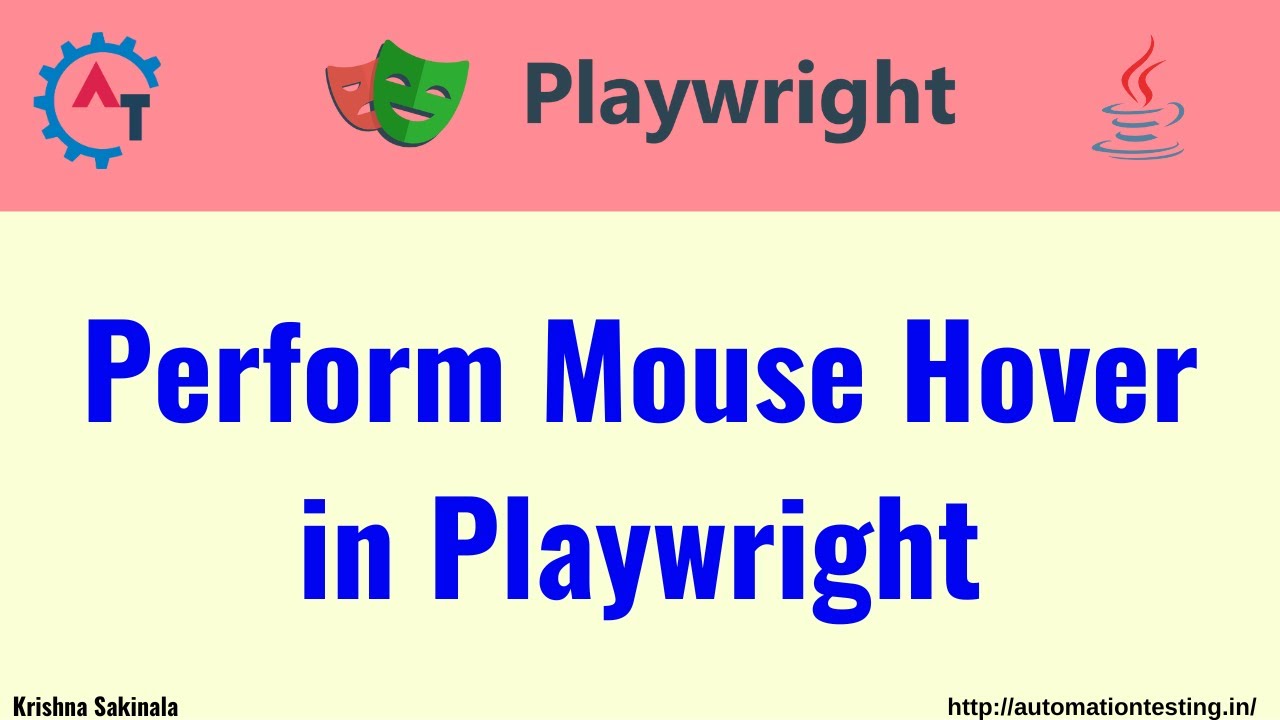 #35  Perform  Mouse Hover in Playwright Java