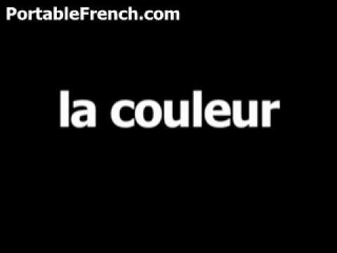 French word for color is la couleur
