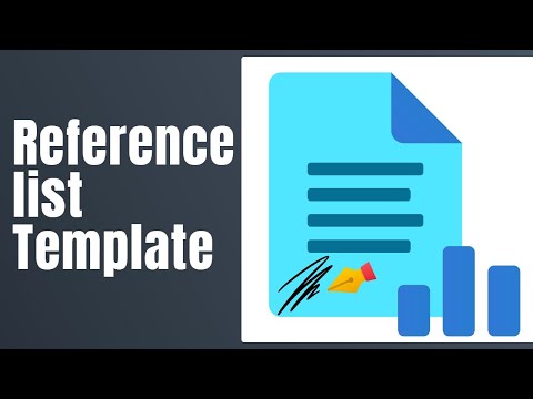 Reference list Template - How To Fill Reference List