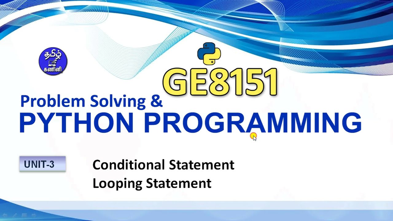 GE3151 - PYTHON PROGRAMMING - UNIT3 - PART 1