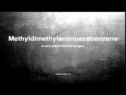 Medical vocabulary: What does Methyldimethylaminoazobenzene mean