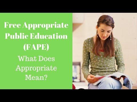 What Does "Appropriate" Mean in FAPE?