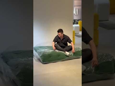 Tiny Dorm to Chic Apartment? THIS Sofa Makes It Possible (No Assembly!)#sofa #green