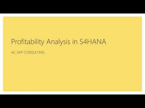 Open to All COPA Series - 1. Introduction to COPA in S4HANA
