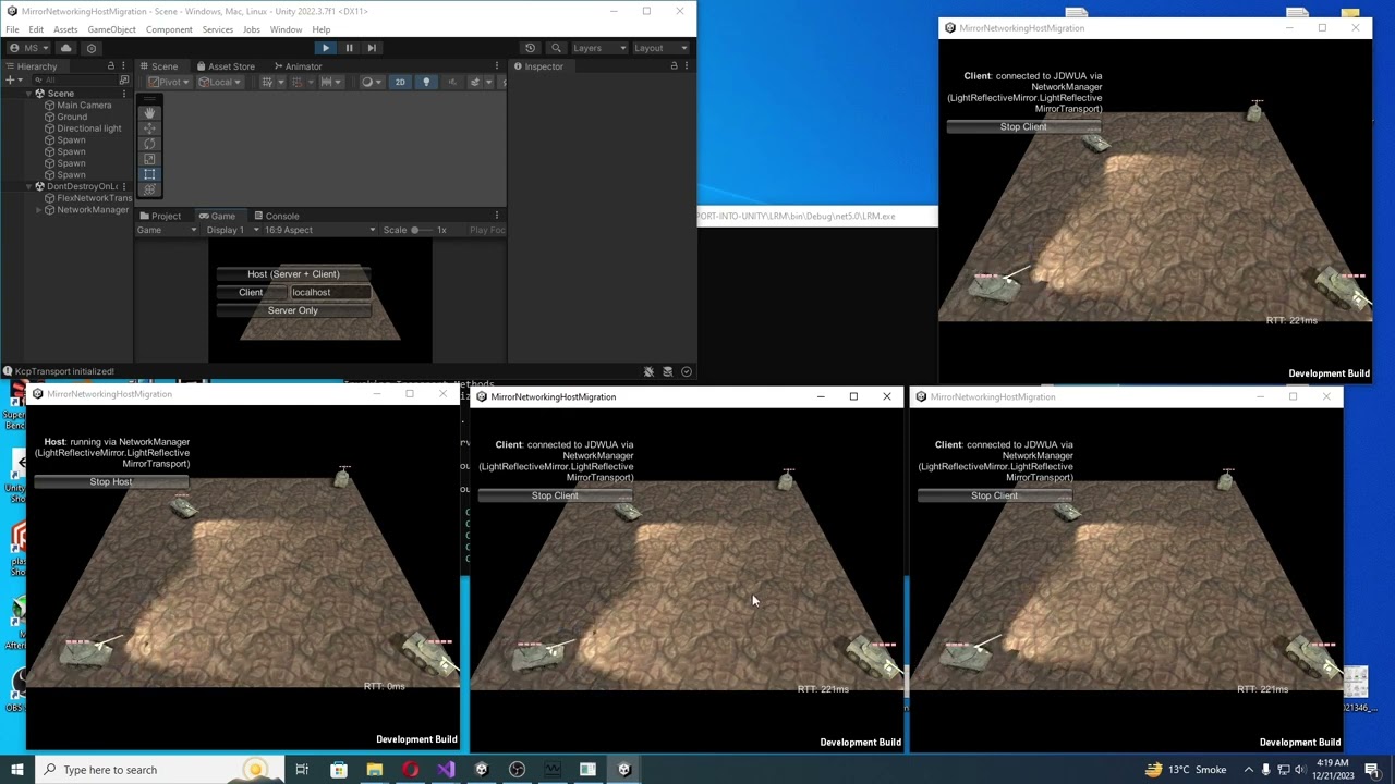 Unity Engine | Mirror Networking - Host Migration