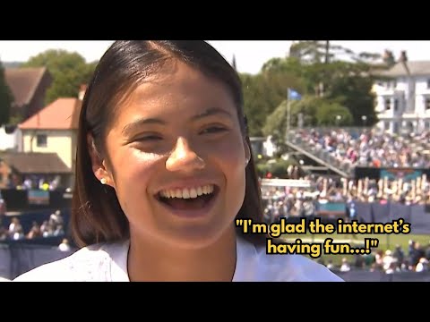 Emma Raducanu on people saying she & Alcaraz are destined for each other