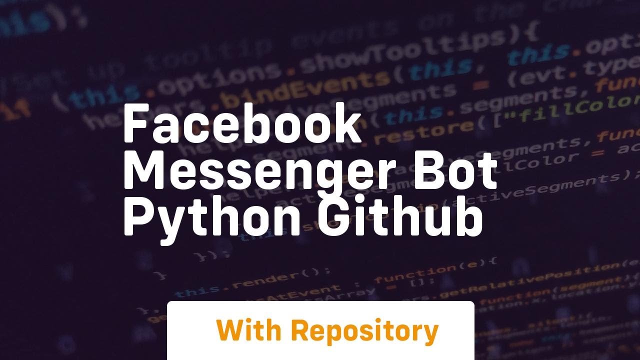 facebook messenger bot python github
