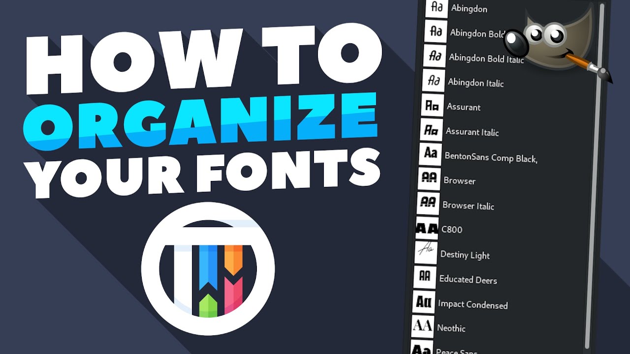 How to organize your fonts in GIMP