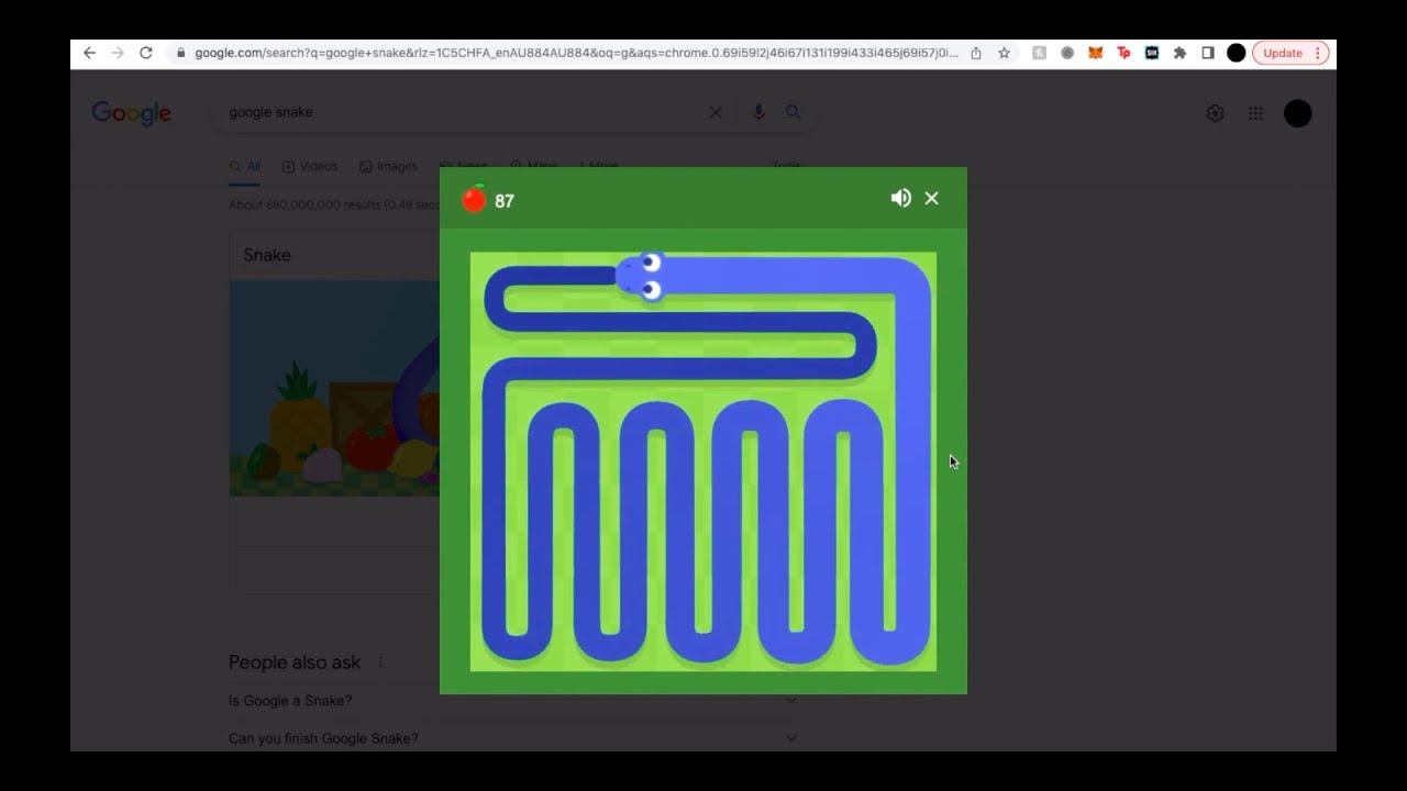How to beat Google Snake small map