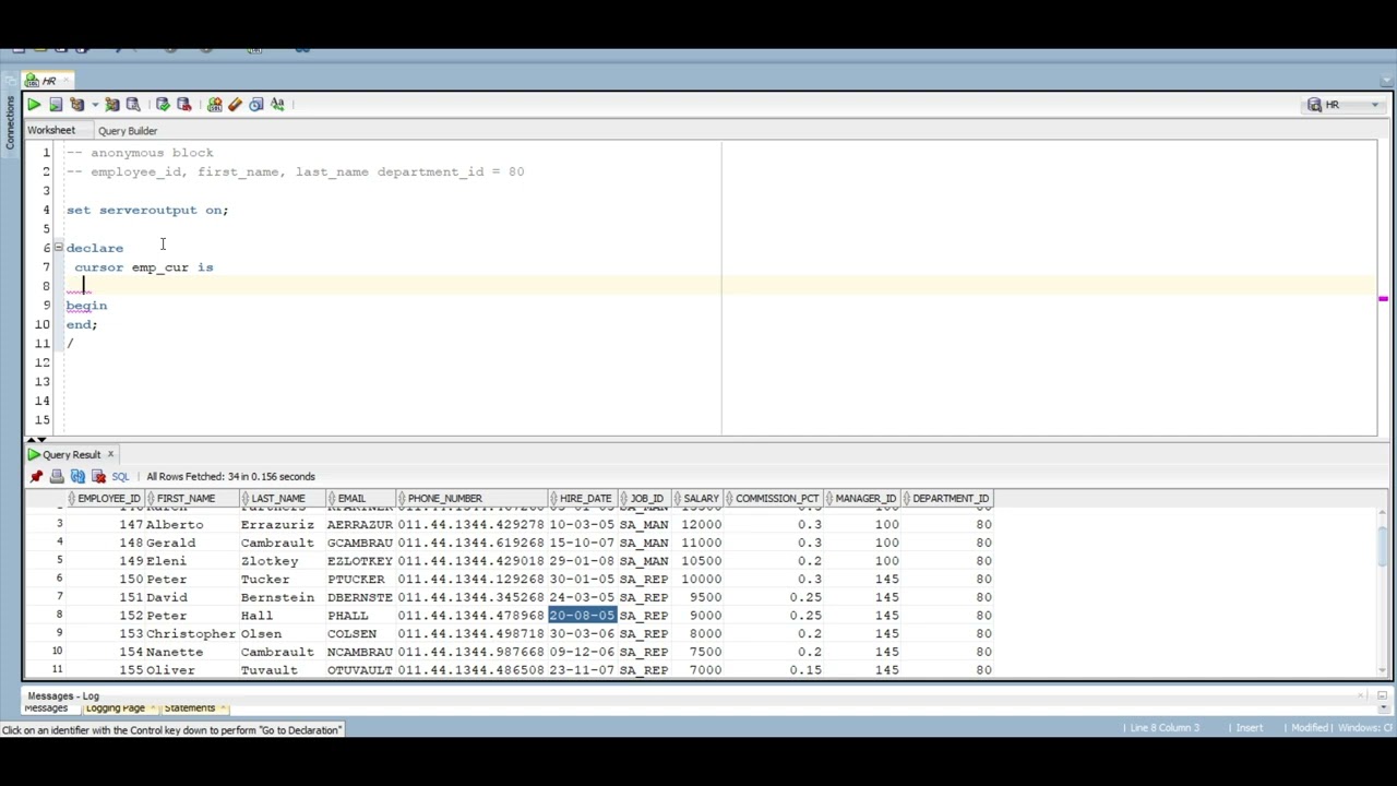 PLSQL cursor tutorial #overflowstackdeveloper #plsql #programming #codinginterview #sqlinterview #js