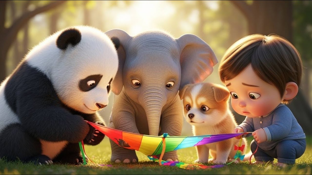 Rainbow Panda TV 🌈🐼 | 3D Animated Kids Stories in English | Cute Animal Adventure for Kids 🐶🐘