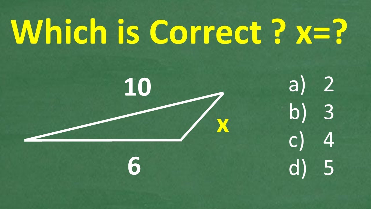 A triangle has sides 10 and 6 – what could be the missing side?