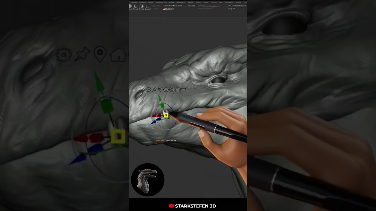 Dragon 3D sculpting for 3dprint #3dprint #3dprinting #zbrush #sculptris #3dart #art