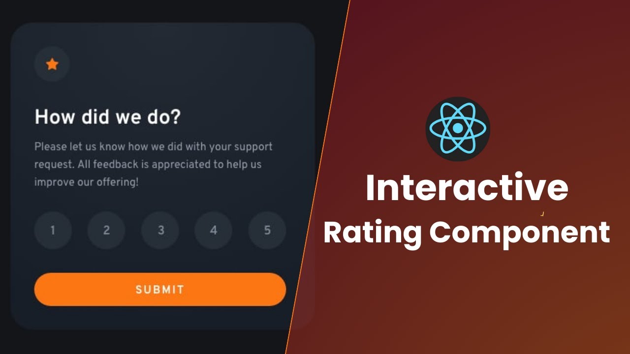 How to build an Interactive rating component | React | Frontend Mentor