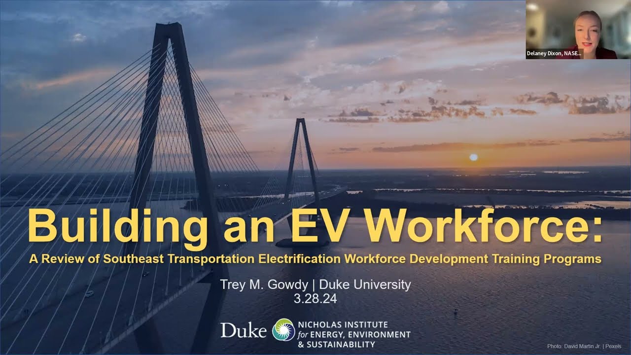 NASEO: Building an EV Workforce: A Review of SE Transportation EV Development Training Programs