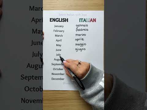 Learn Italian 🇮🇹- Months of the Year 📚