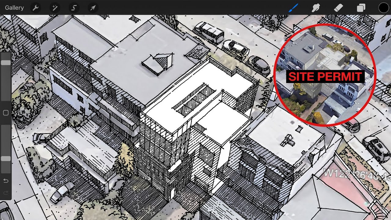 How to create hand rendering for planning design review?